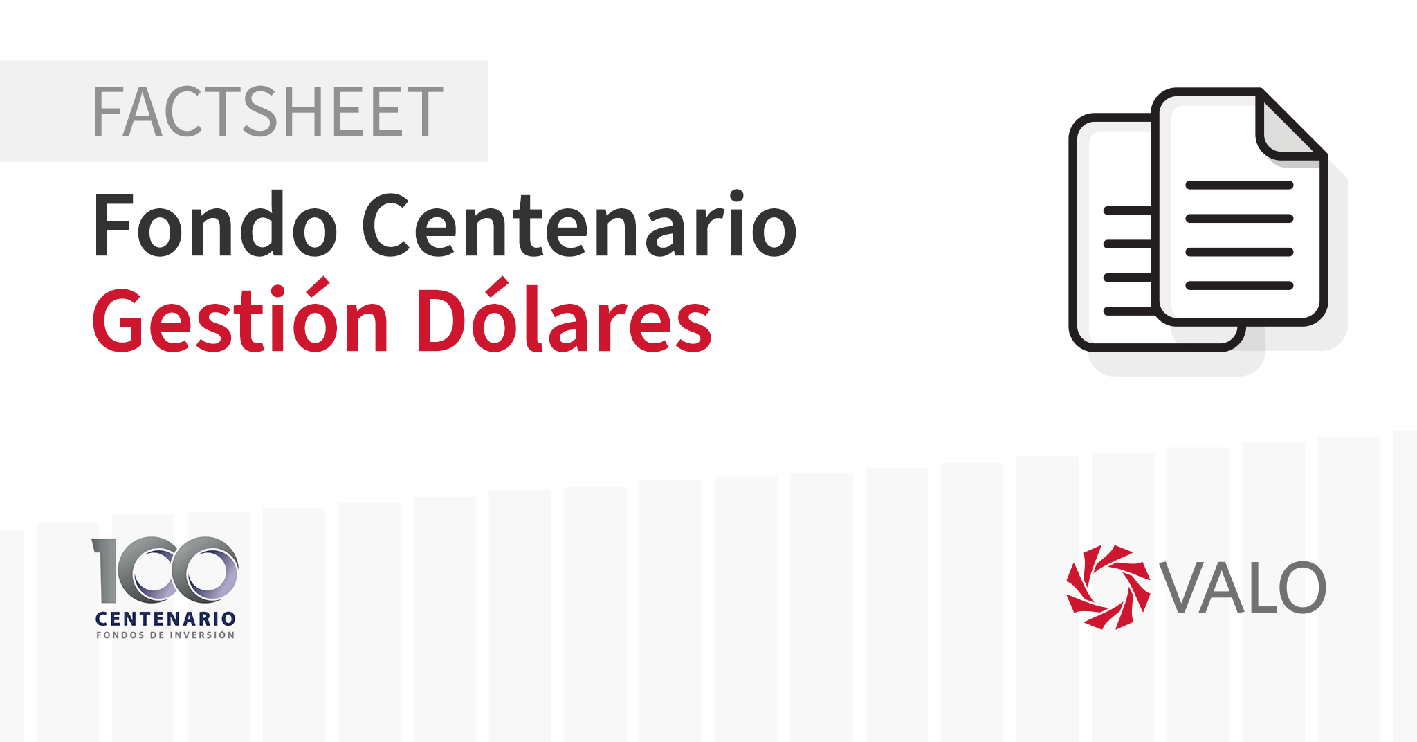 Factsheet Fondo Centenario Gestión Dólares / julio de 2024 - VALO
